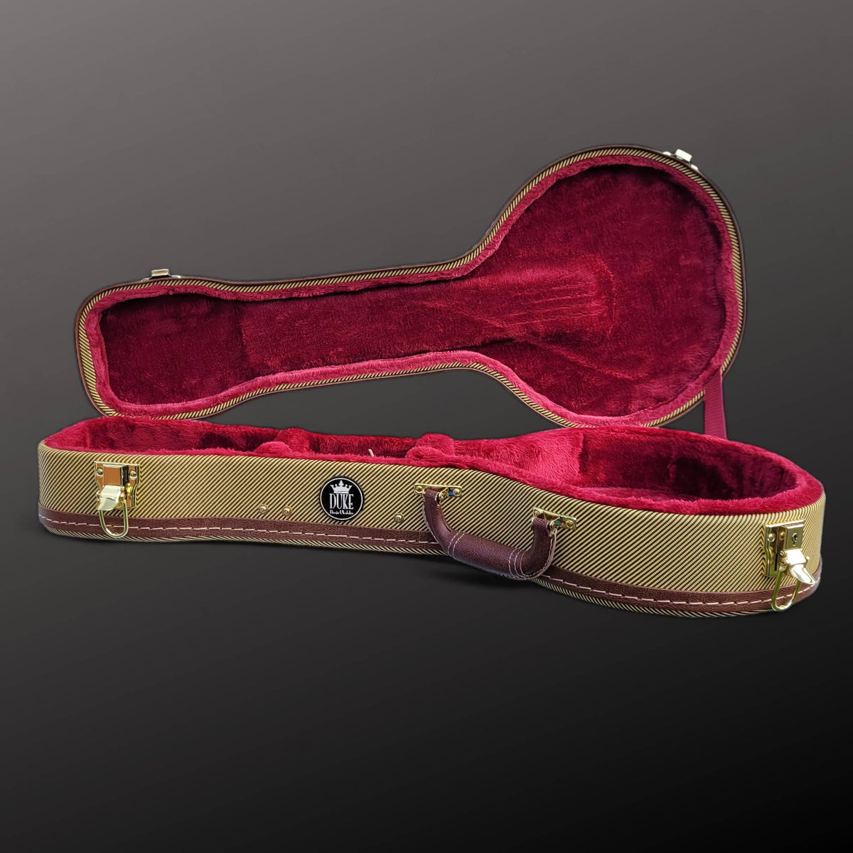 Custom Hard Case for DUKE10 Banjolele with Vintage-Style Tweed Finish ...
